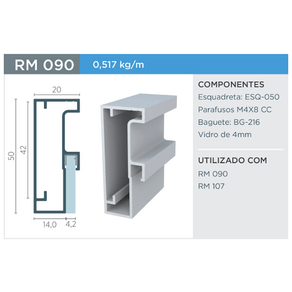 PERFIL RM-090 INOX MATE - Bruta Online